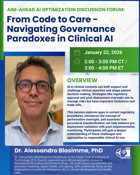 AI Optimization Subcore Discussion Forum: From Code to Care ...